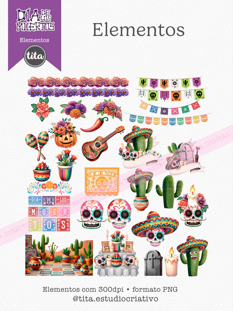 Día de Los Muertos - Kit Digital – Tita Estúdio Criativo