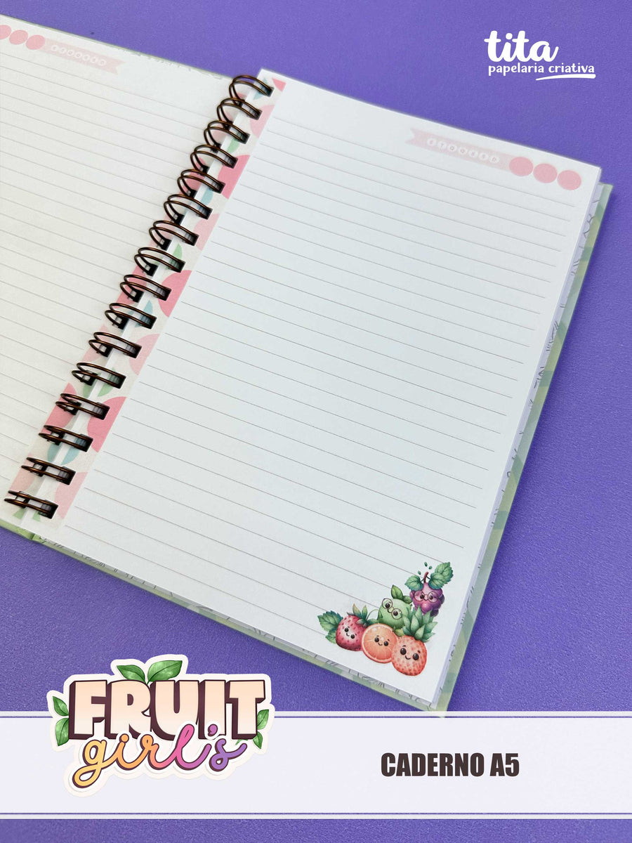 Fruit Girls - Caderno A5 – Tita Estúdio Criativo