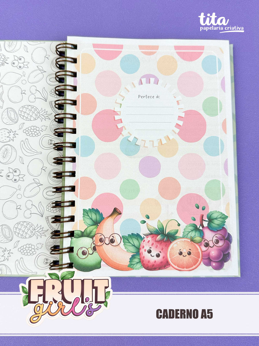 Fruit Girls - Caderno A5 – Tita Estúdio Criativo