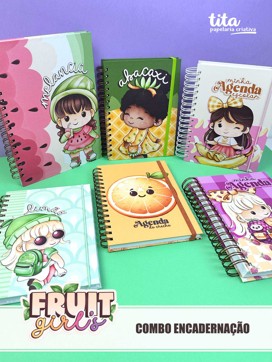 Fruit Girls - Combo Encadernação Escolar – Tita Estúdio Criativo