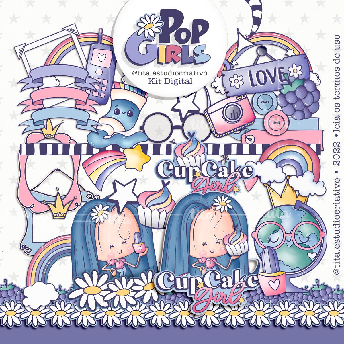 Pop Girls Escolar - Kit Digital – Tita Estúdio Criativo