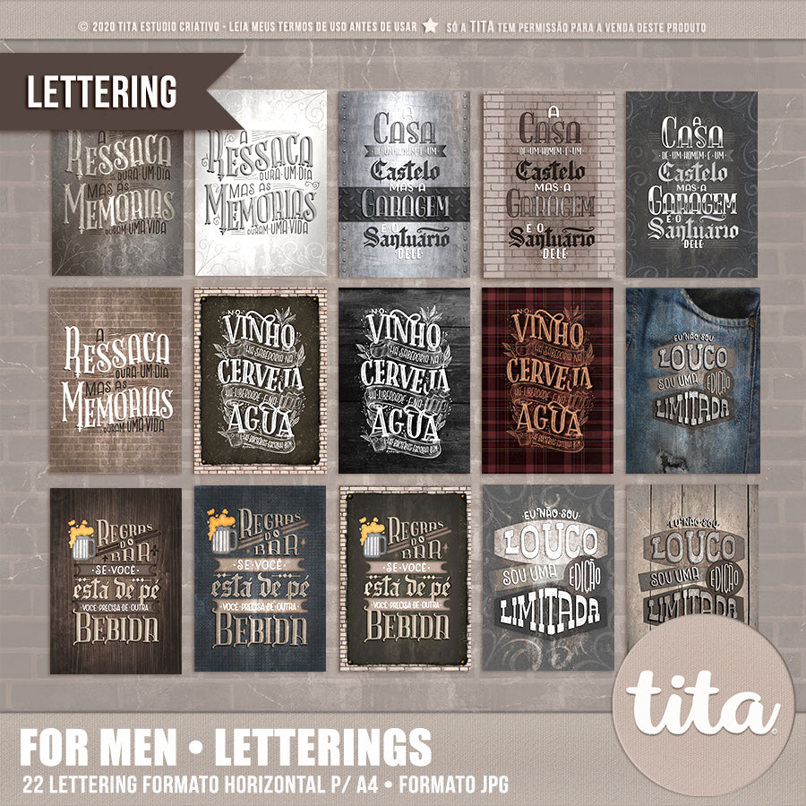For Men - Lettering – Tita Estúdio Criativo
